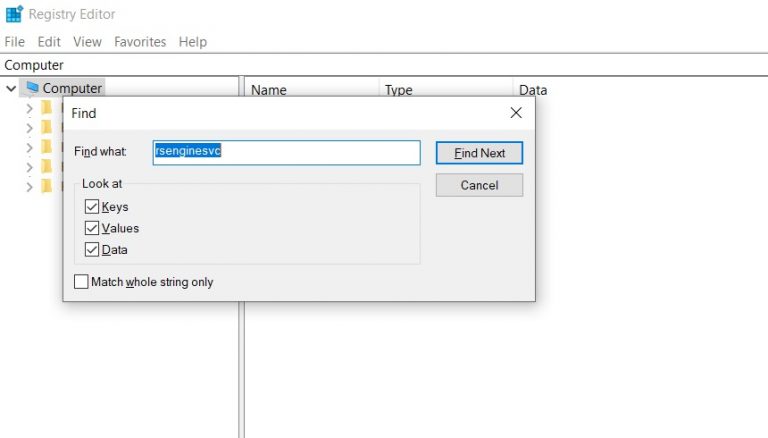How to Uninstall Rsenginesvc