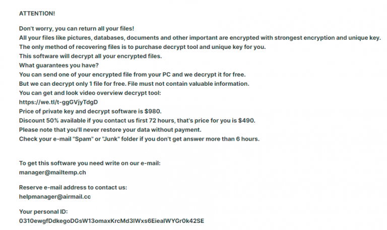 Kifr Virus Ransomware (.kifr) File Removal and Decryption