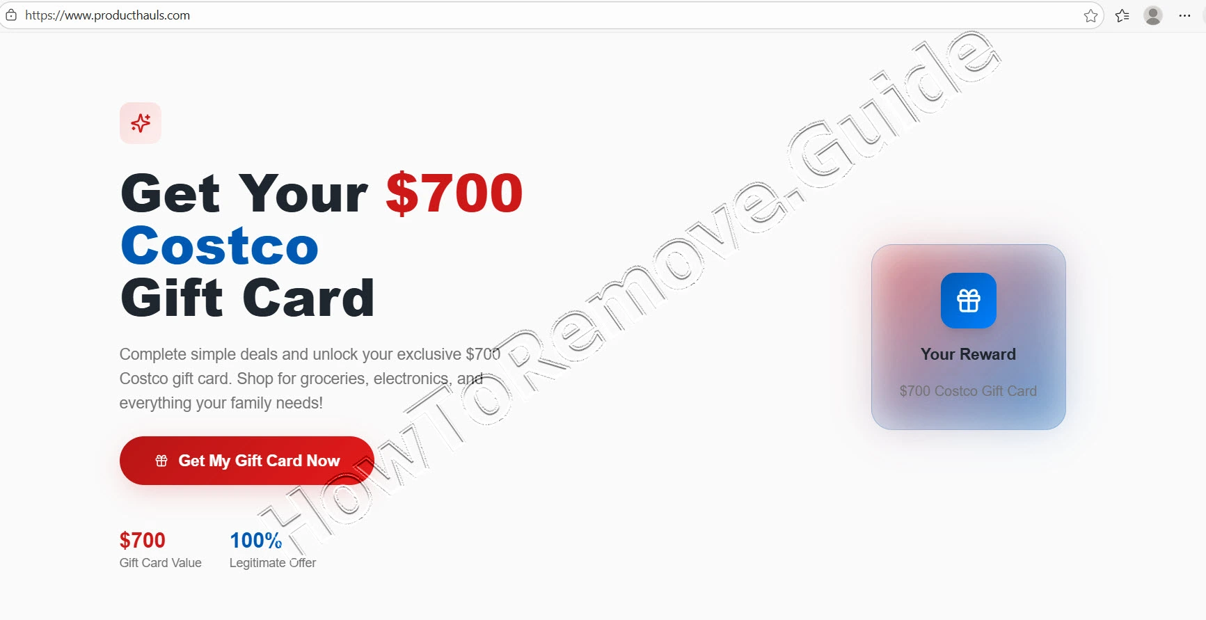 Producthauls.com $700 Costco Gift Card Scam-What to Know